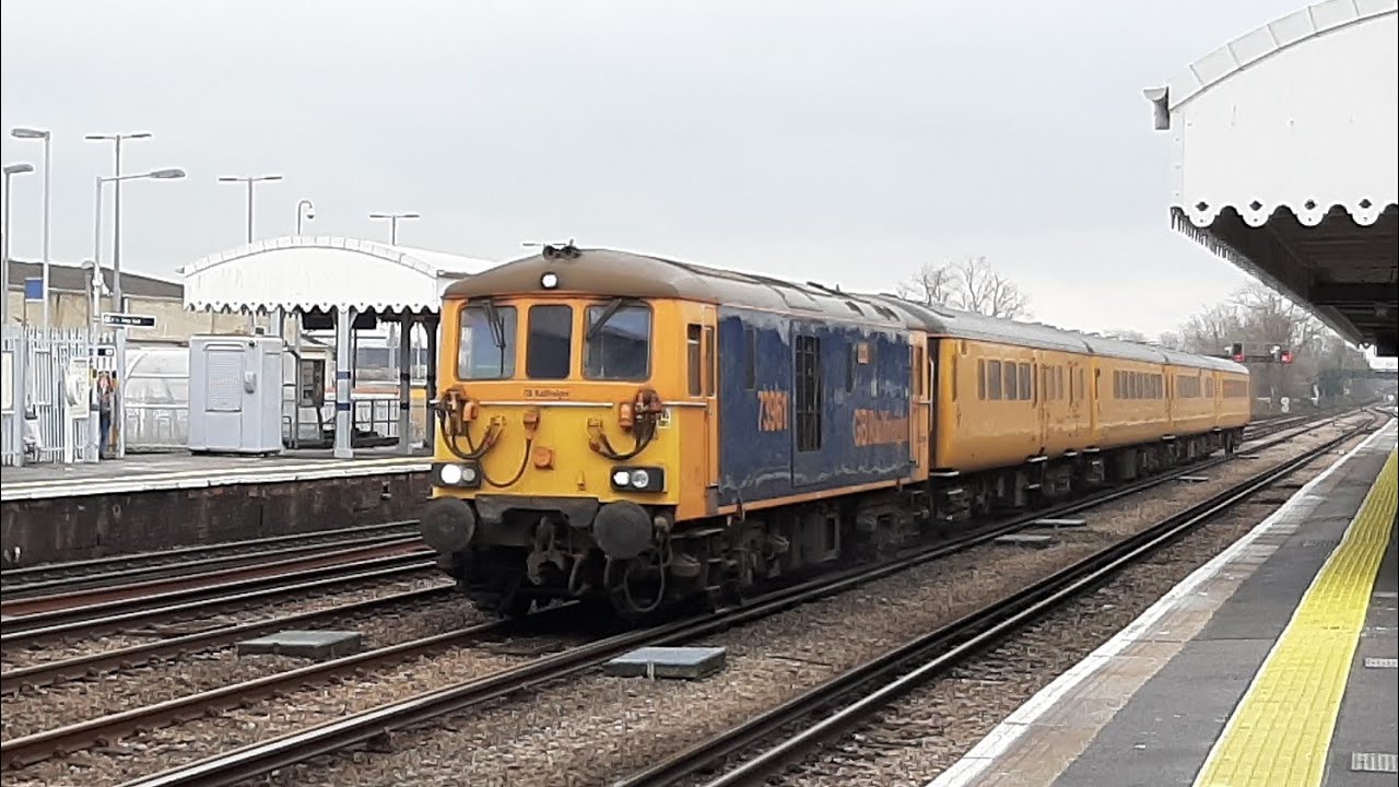 GBRf 73961 'Alison' heads a Network Rail Test Train through Paddock ...