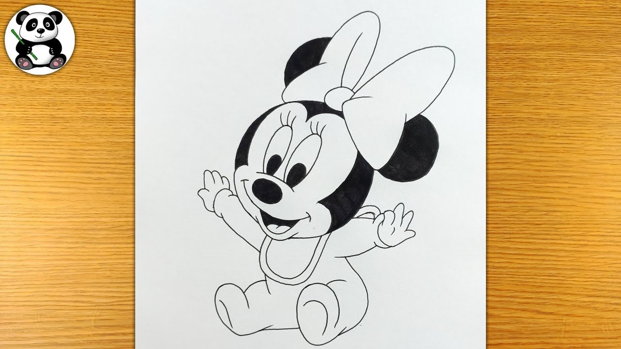 Cute Micky girl drawing for kids | art | Micky mouse ...