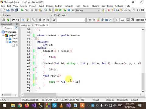 19 C++ CodeBlocks Calling a Parent Class Function from within Child ...