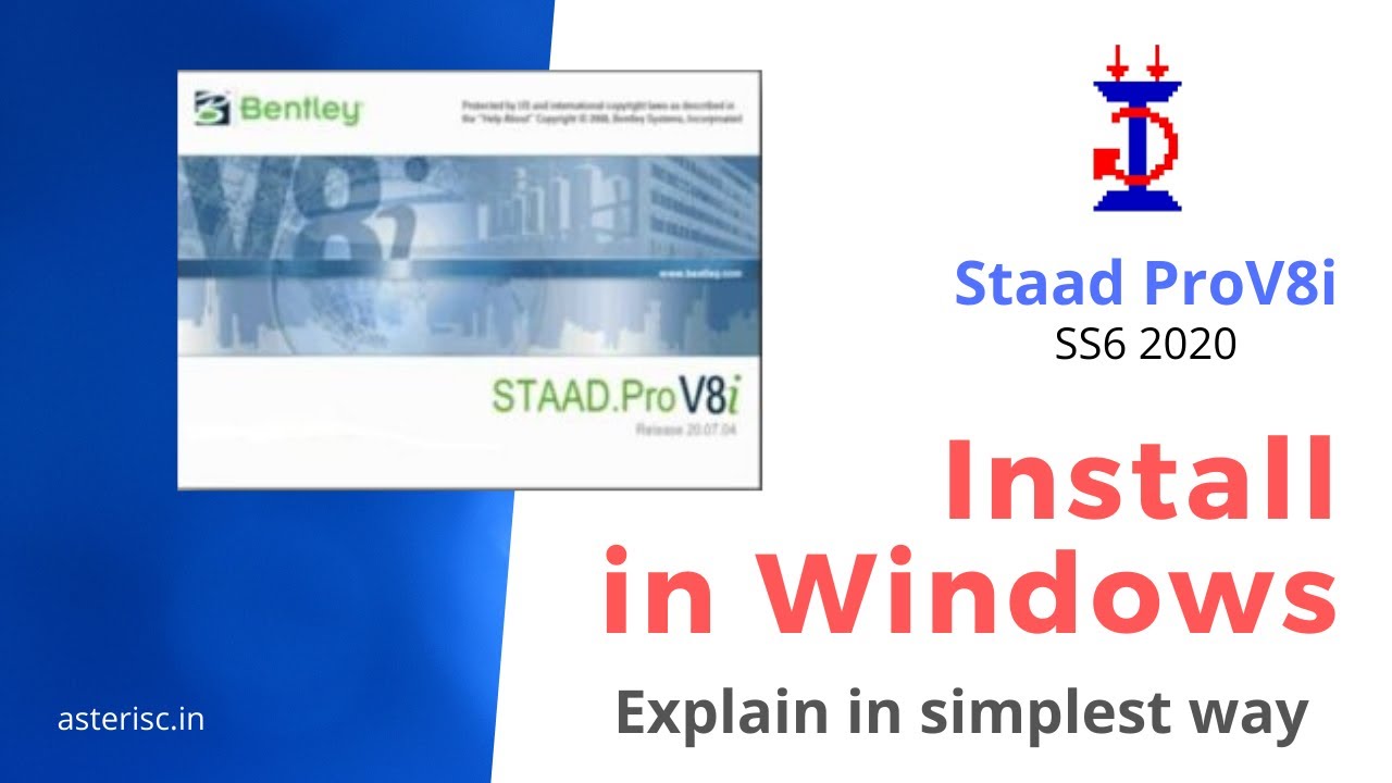 Learn How to install Staad Pro V8i SS6 2020 with Firewall setting - YouTube