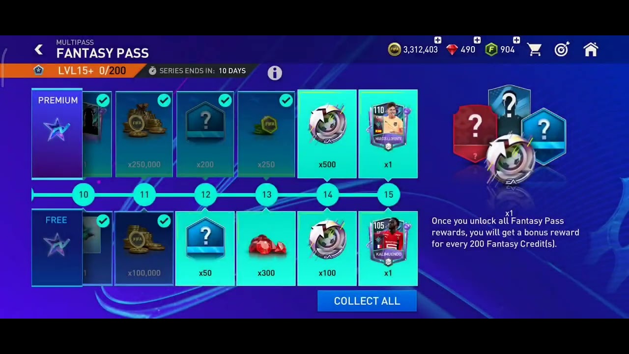 i complete full fantasy pass with buying fifa point 😁 and got all items ...