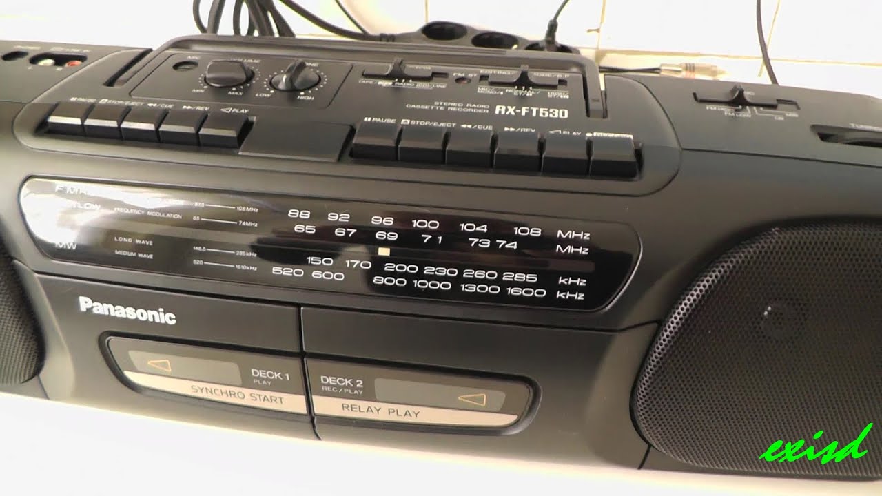 Panasonic rx-ft530 stereo cassette radio magnó - YouTube