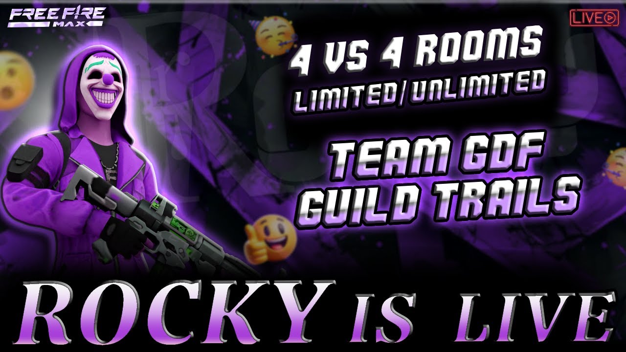 🥳4 vs 4 ROOMS |🎓 GUILD TRAILS | FREE FIRE IN TELUGU |#freefire # ...
