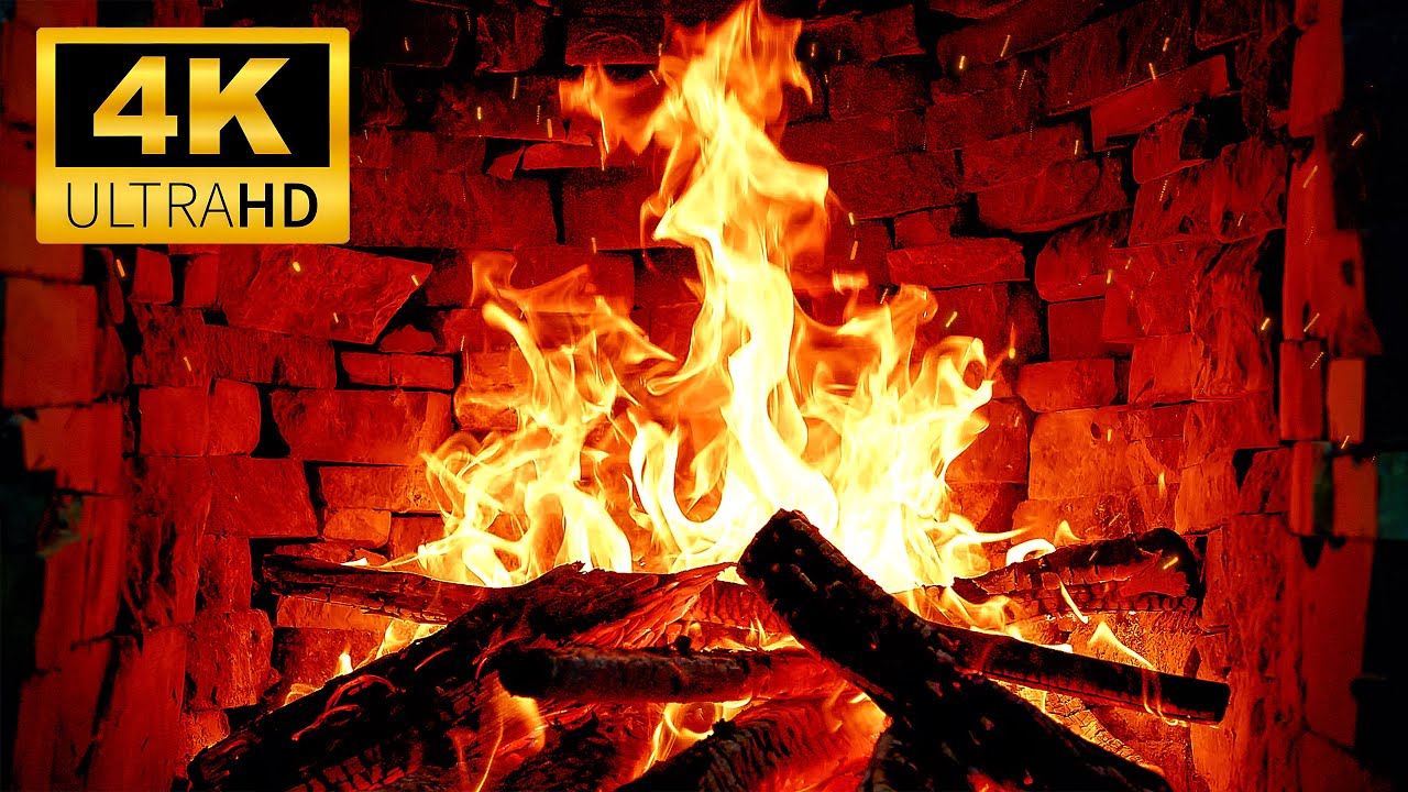 🔥Cozy Fireplace Crackling for Relaxation🔥Christmas Fireplace 4K for TV ...