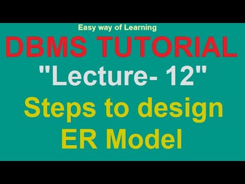 Steps to Design ER Model in DBMS ("Lecture- 12" DBMS Tutorial for ...