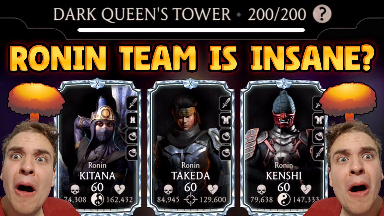 MK Mobile. Ronin Team vs. Fatal Dark Queen's Tower Battle 200. I CAN'T BELIEVE MY EYES! - YouTube