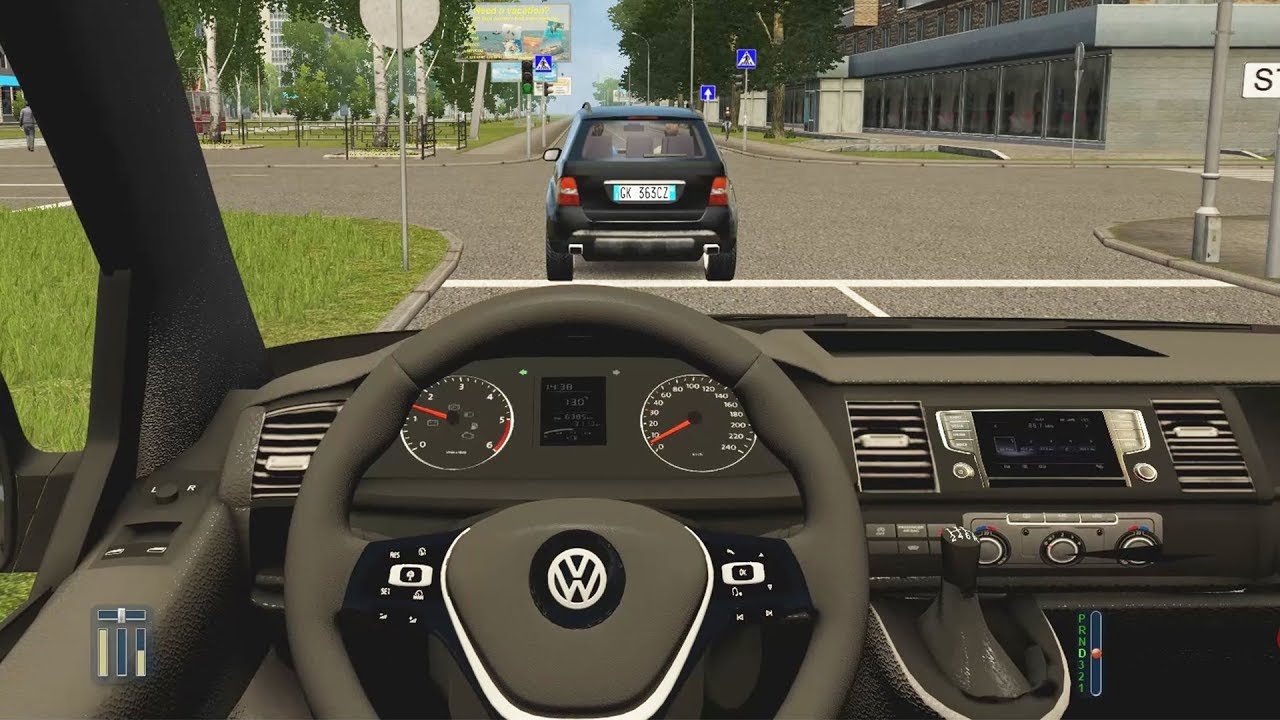 City Car Driving - Volkswagen Transporter | Normal Driving - YouTube