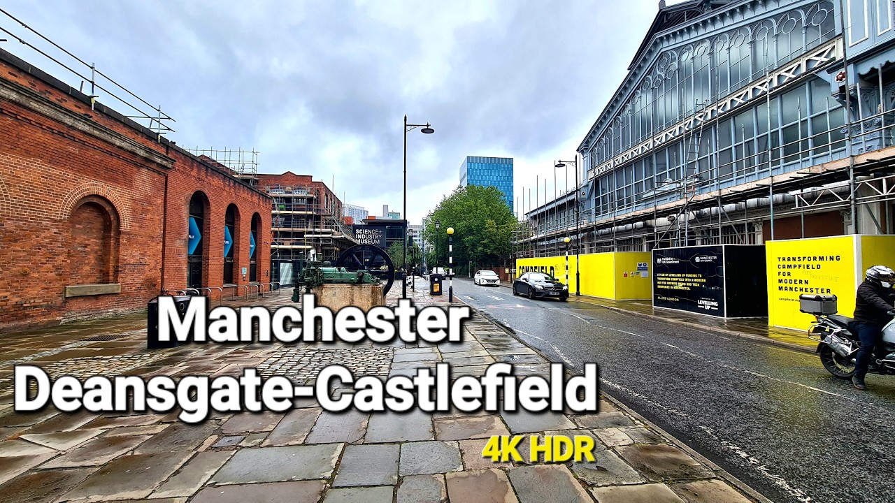 Manchester 4K Walking Tour | Gentle Summer Rain Stroll | Spinningfields ...