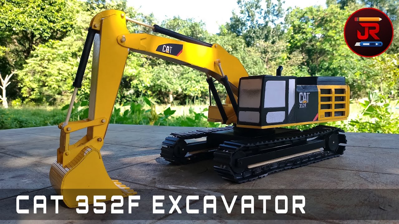 DIY Excavator CAT 352F From PVC - YouTube