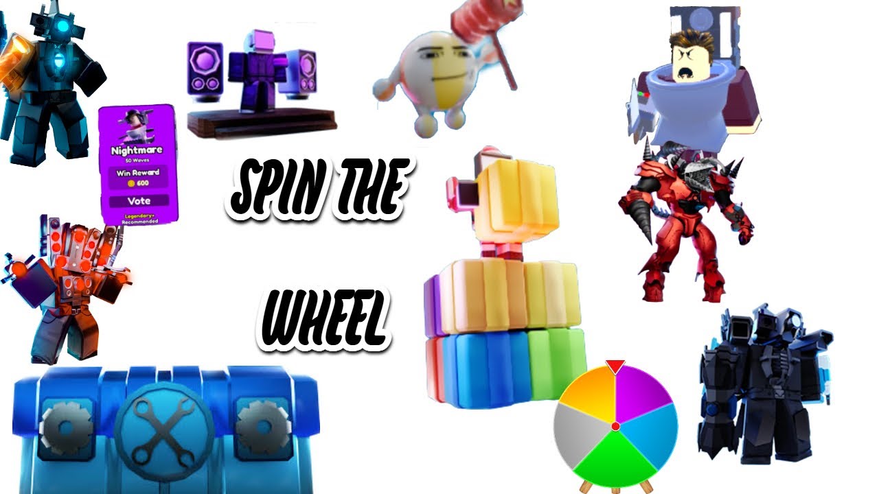 TOILET TOWER DEFENSE BUT THE WHEEL DECIDES WHAT RARITY OF UNITS I USE ...