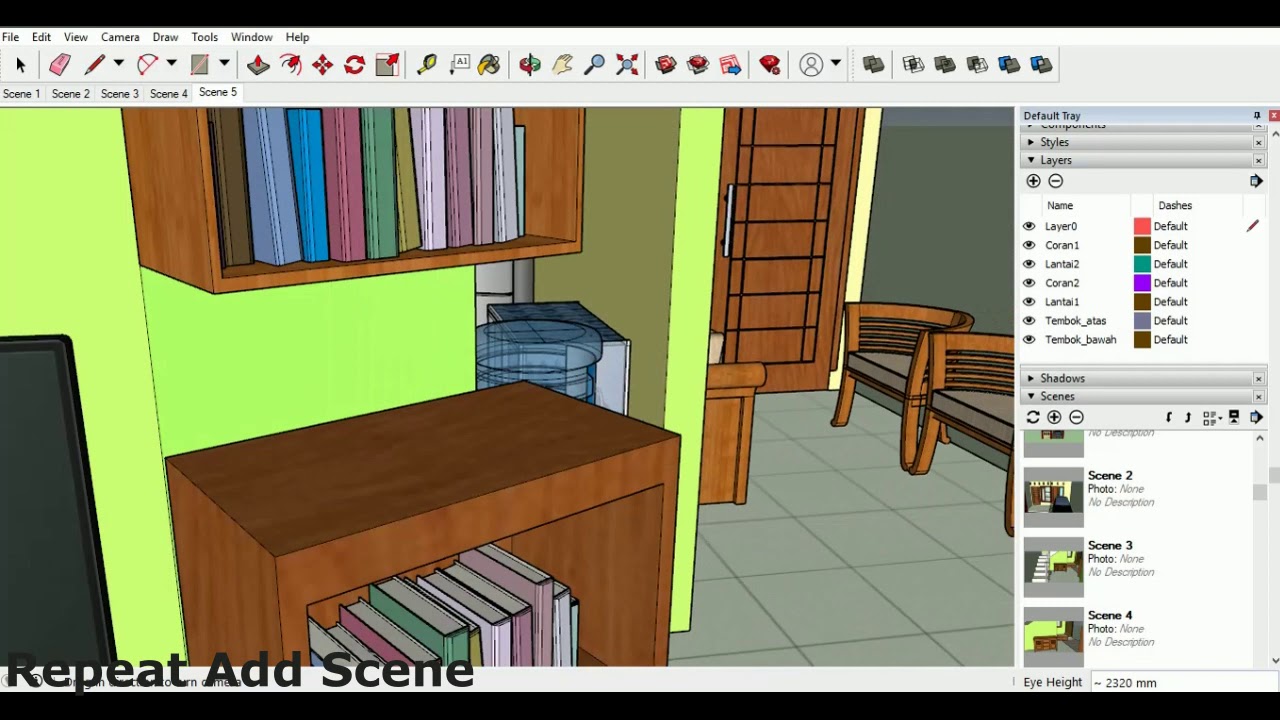 SketchUp: Animation - Scene, Home Design - YouTube
