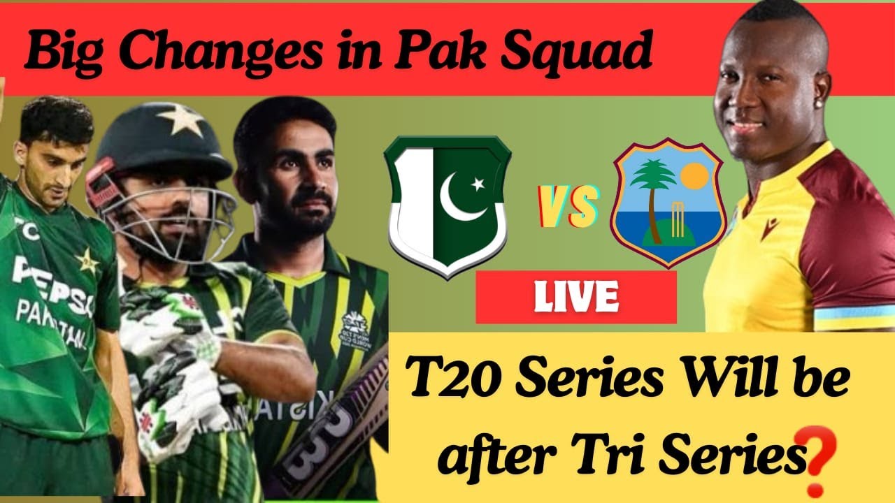 "Pakistan vs wet indes Cricket Team Squad for Champions Trophy 2025 ...
