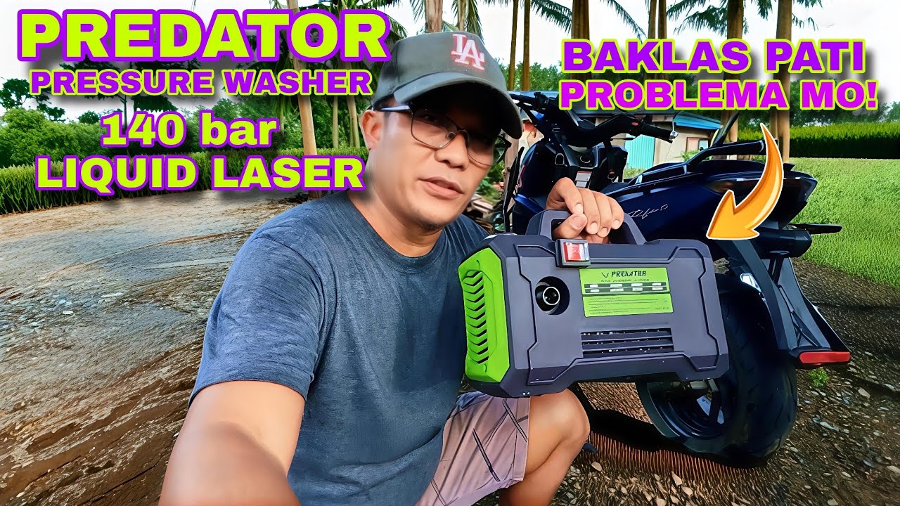 PREDATOR PRESSURE WASHER 140 bar LIQUID LASER sa LAKAS NETO BAKLAS PATI ...