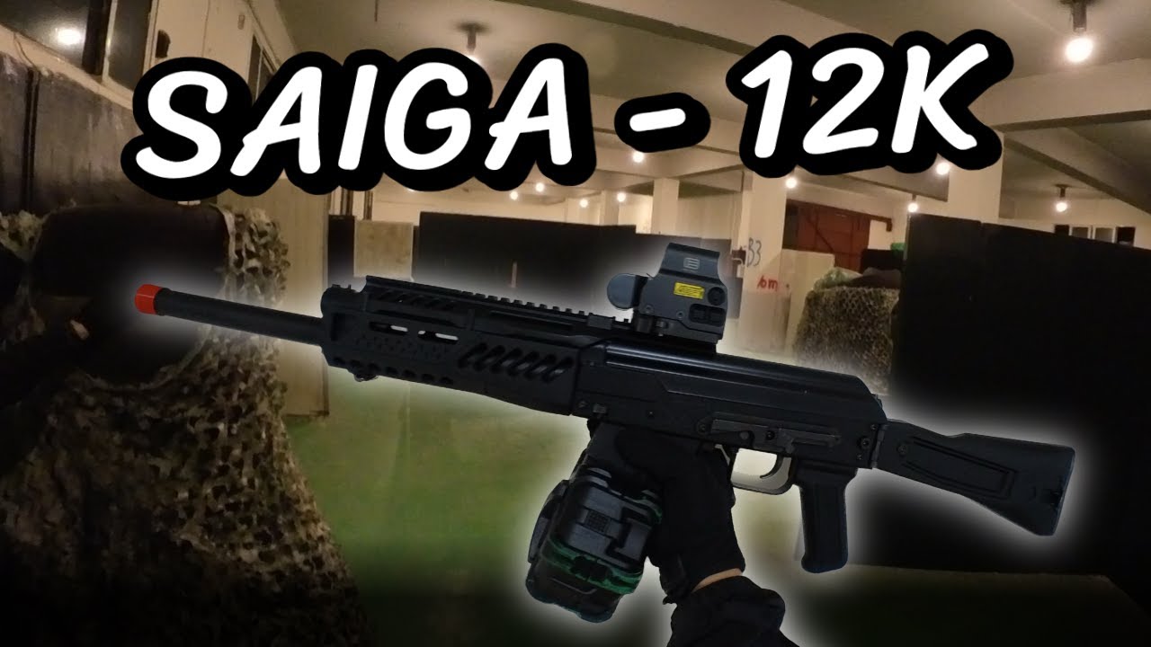 Airsoft Highlight #10 (Tokyo Marui SAIGA-12K) - YouTube