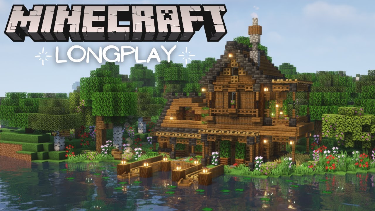 Minecraft Relaxing Longplay - Cozy Lake House, Peaceful 1.18 Adventure ...