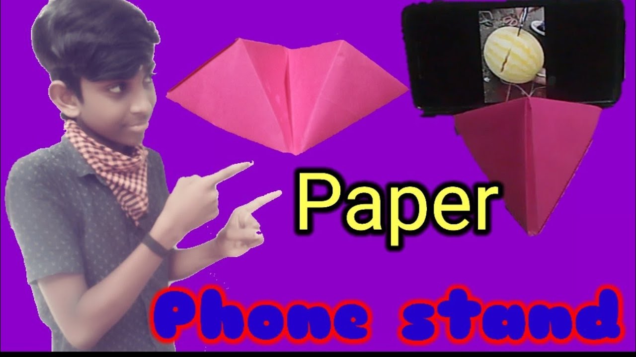 How to make phone stand using paper ll Akhil Aloor ll - YouTube