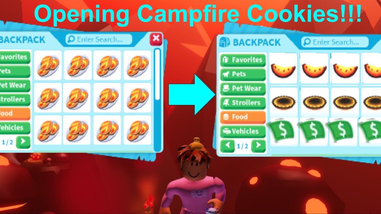 Opening 10 Campfire Cookies In Adopt Me!!!! - YouTube