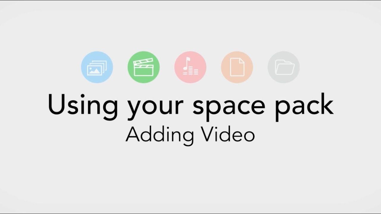 Using your space pack: Adding Video - YouTube