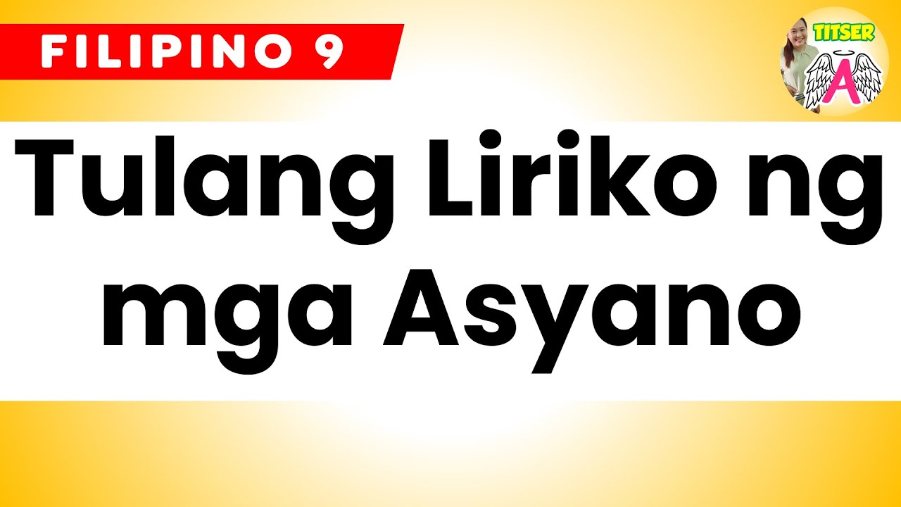 Tulang Liriko ng mga Asyano [FILIPINO 9] - YouTube