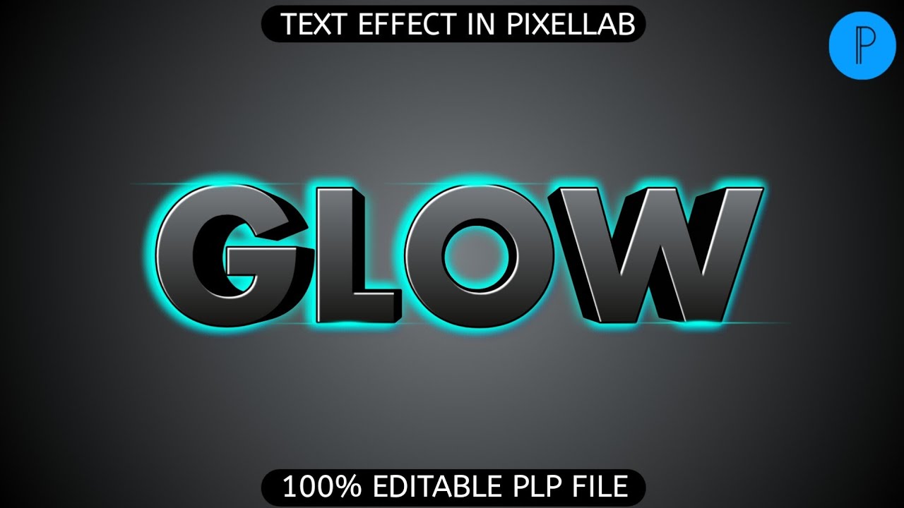 100% Editable! Glow Text Effect | Free PLP File - YouTube
