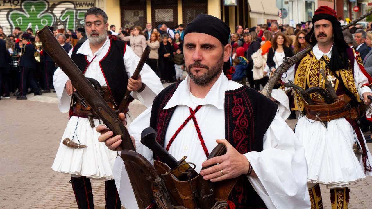 Αναπαράσταση απελευθέρωση Καλαμάτας όλη η παρέλαση 23/3/2024 - YouTube