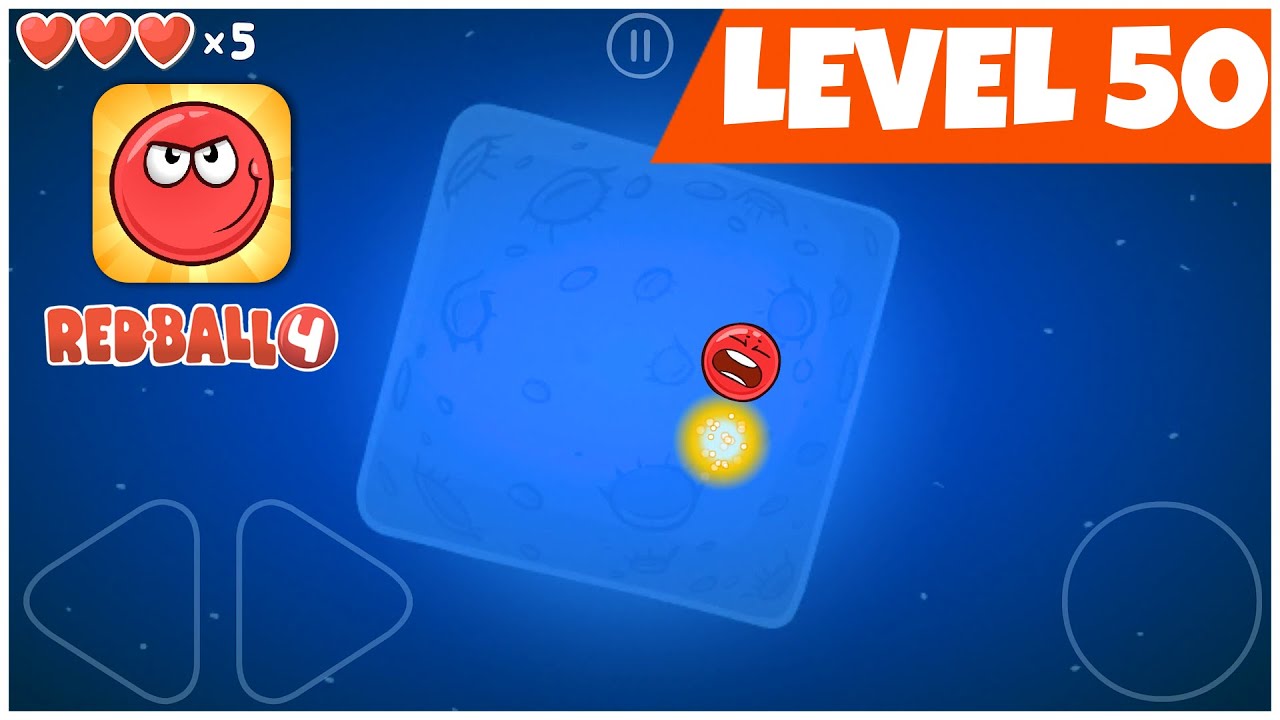 Red Ball 4 - Level 50 Walkthrough - Level 50 Battle For the Moon - YouTube