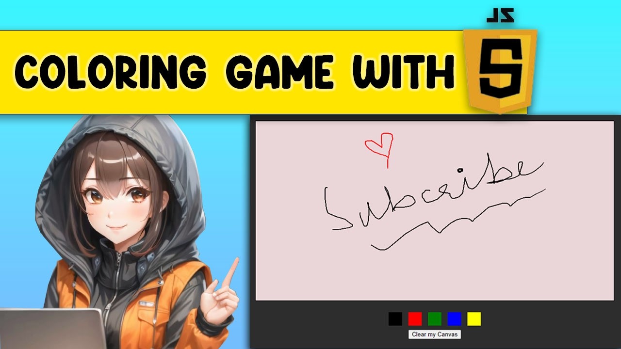 🔥Create Drawing Game l Coloring Game | HTML, CSS and Javascript Project ...