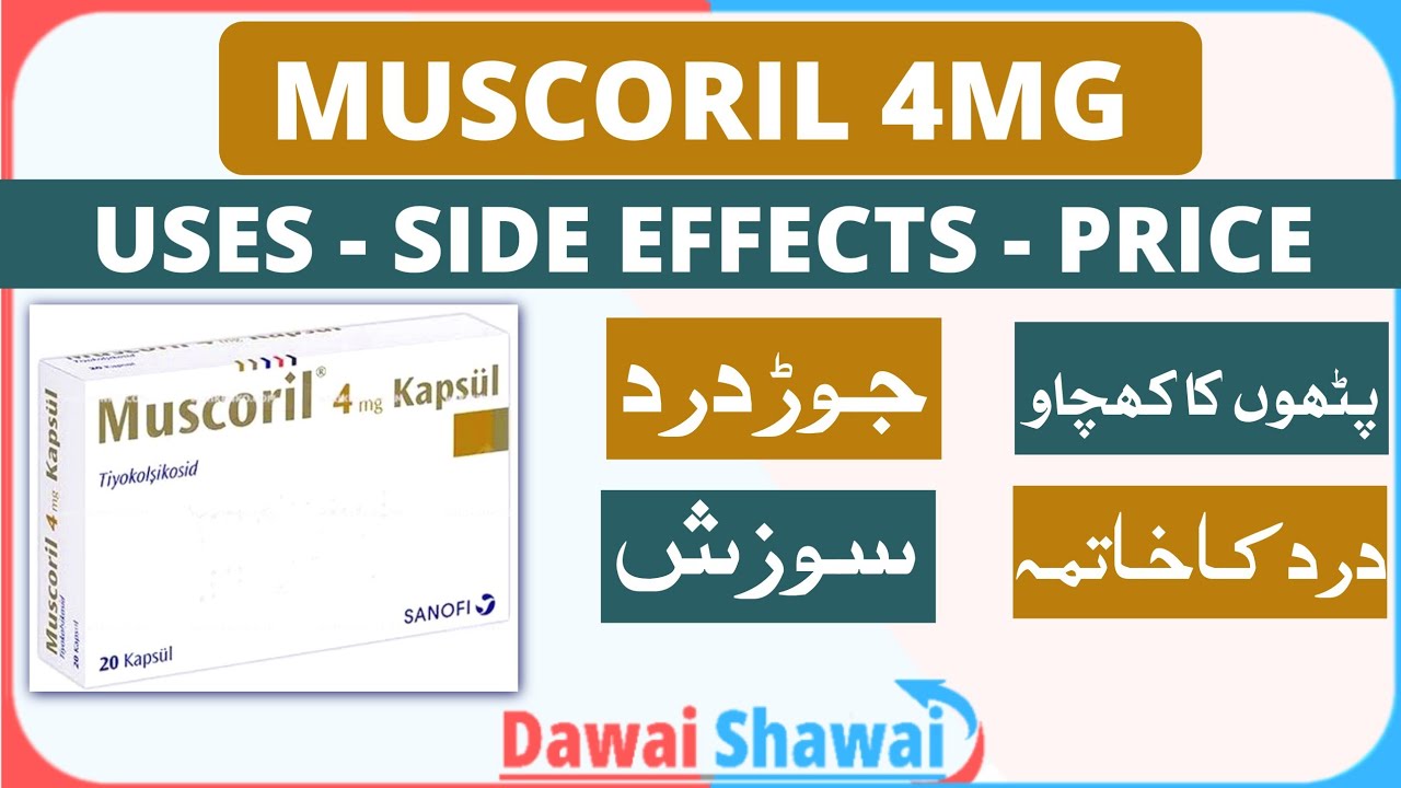 MUSCORIL 4mg Capsules - Muscle Pain Relief | Thiocolcicoside | Uses ...