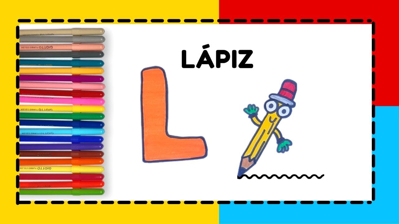 Dibujo De La Letra L De Lápiz ?? Dibuja Y Colorea Un, 57% OFF