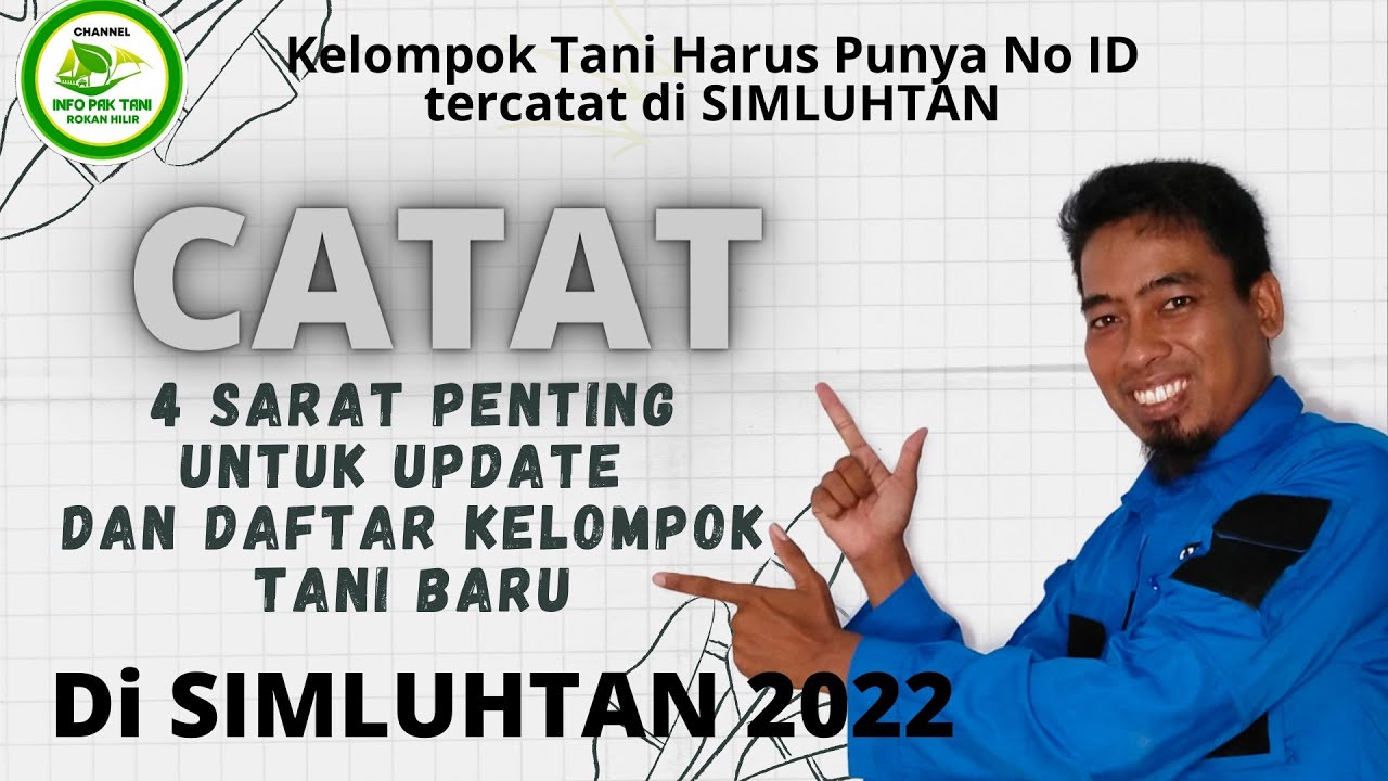 SYARAT BARU PENDAFTARAN KELOMPOK TANI KE SIMLUHTAN WAJIB SIAPKAN 4 POIN ...