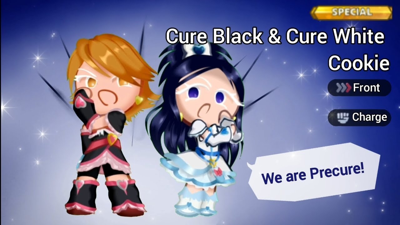 Cure Black & Cure White Cookie - Cookie Run Kingdom & Futari Wa Precure ...