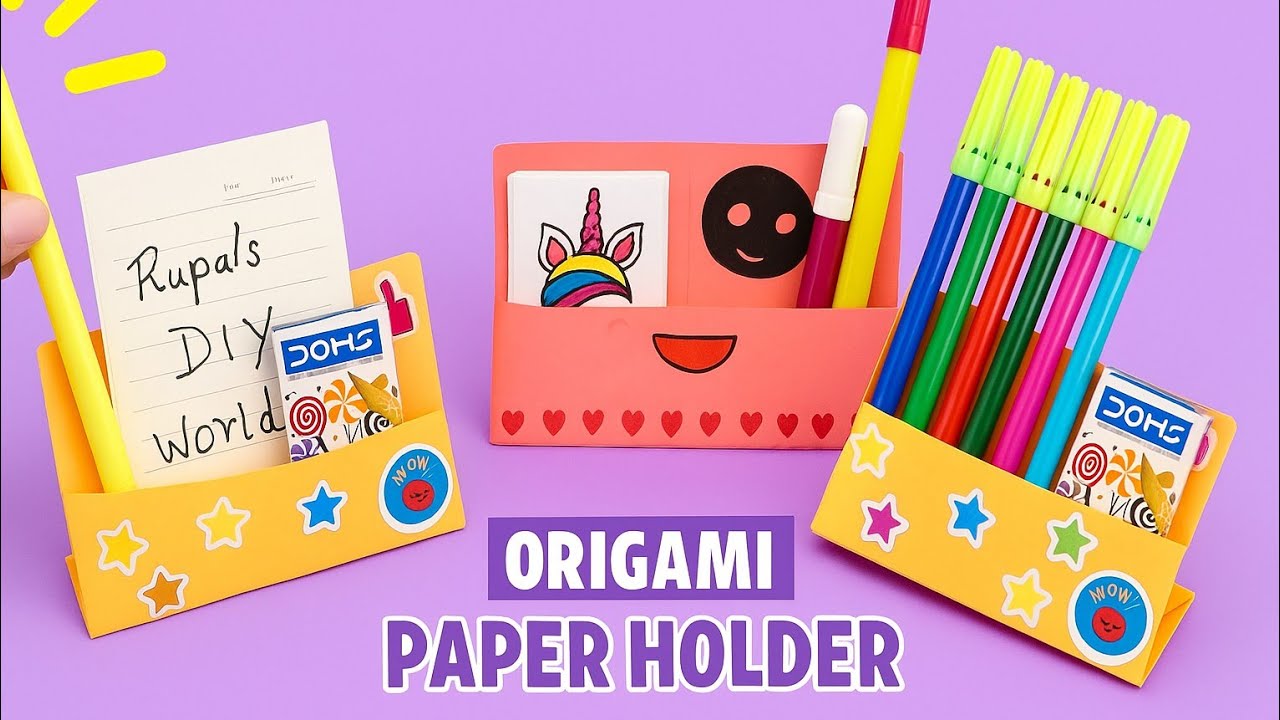 Origami Paper Stand - YouTube