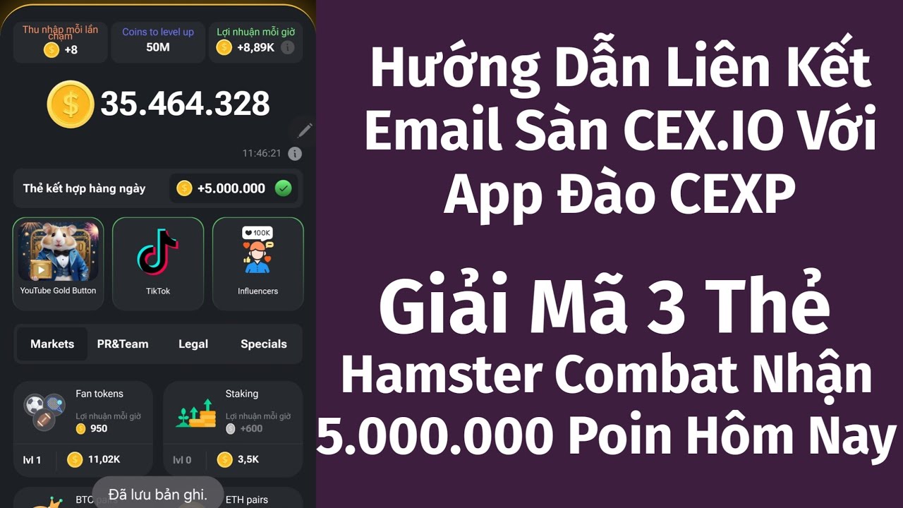 Hướng Dẫn Liên Kết Email Sàn CEX.IO Với App Đào CEXP - Giải Mã 3 Thẻ ...