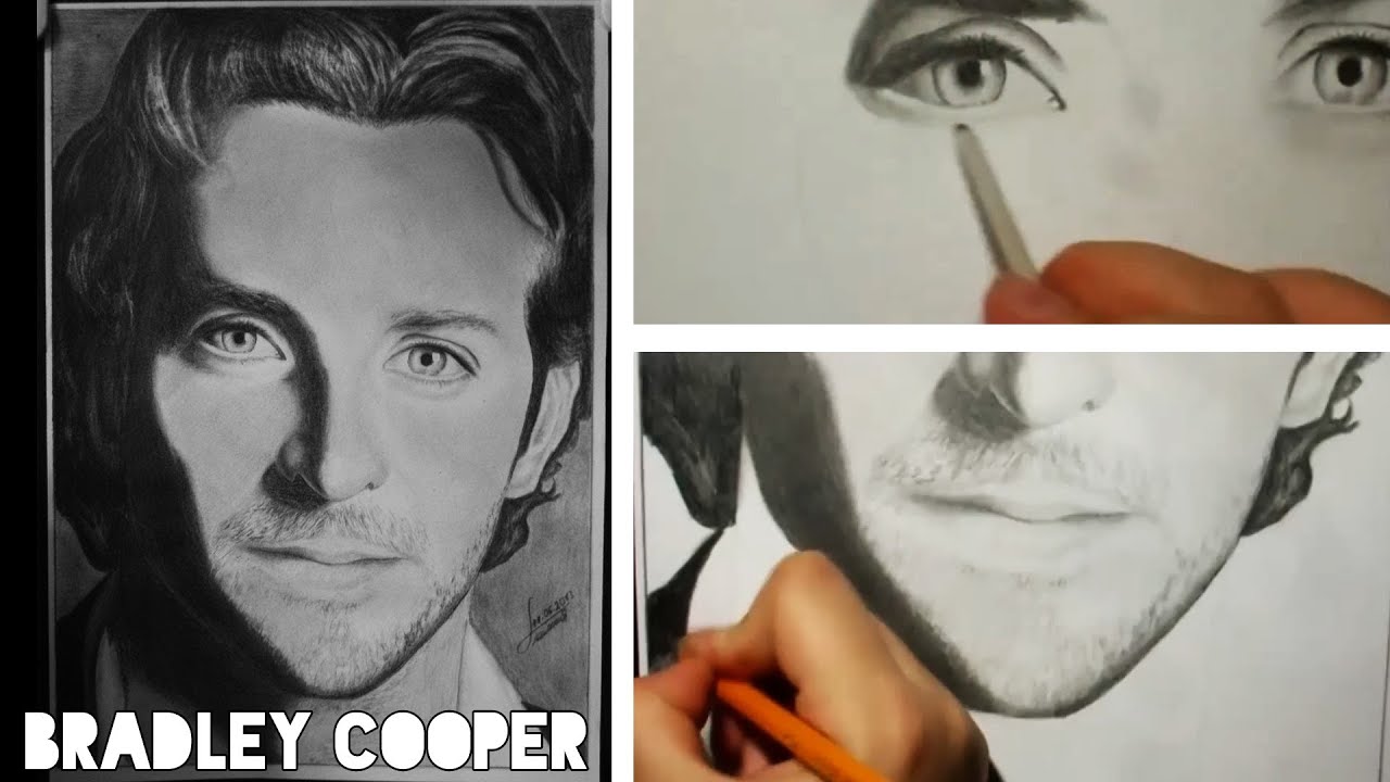 Drawing Bradley Cooper by Julia Chernykh - YouTube