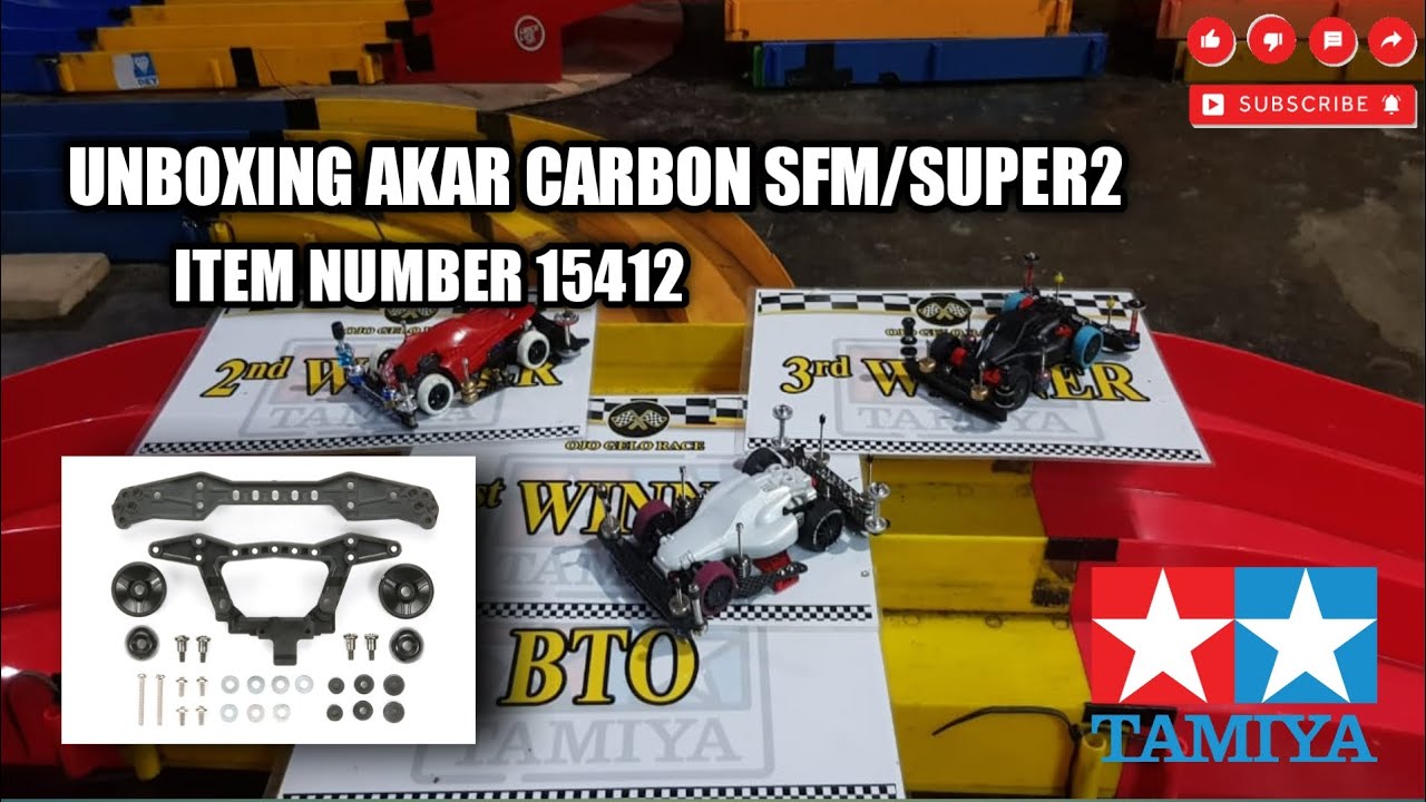 TAMIYA 15412 UNBOXING CARBON REINFORCED REAR DOUBLE ROLLER STAY (3 ...