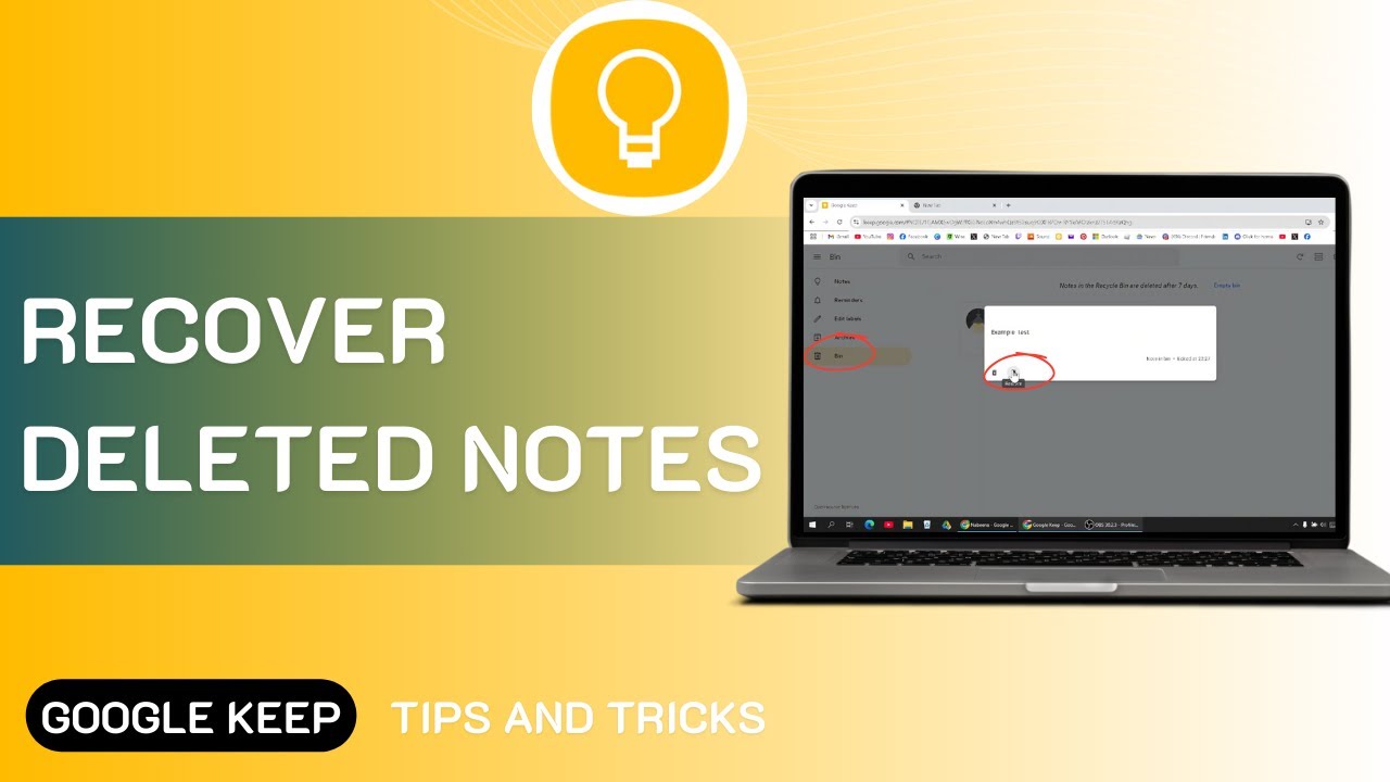 How TO RECOVER DELETED NOTES IN GOOGLE KEEP - YouTube