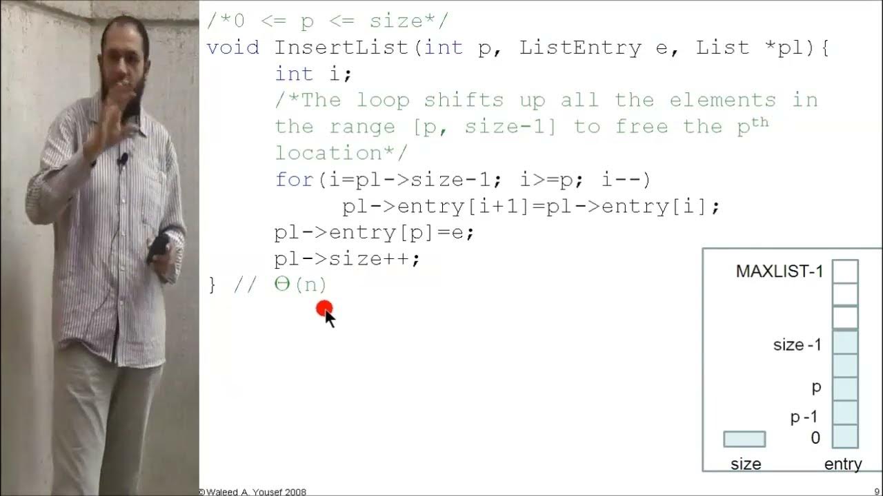 13 Lists Array based implementation - YouTube