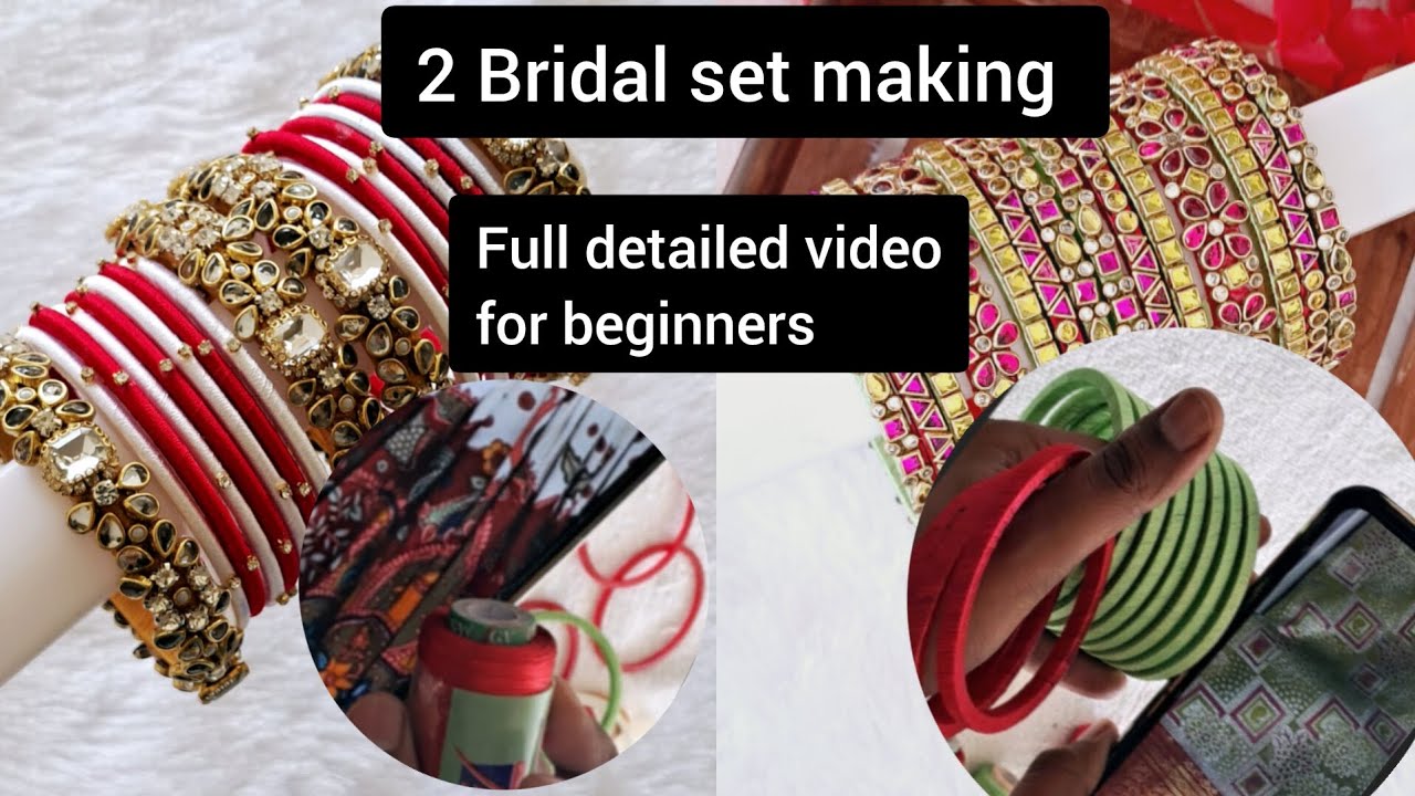 2 bridalsets/Lehenga and Muhurtham saree/Silkthread bangle new design ...