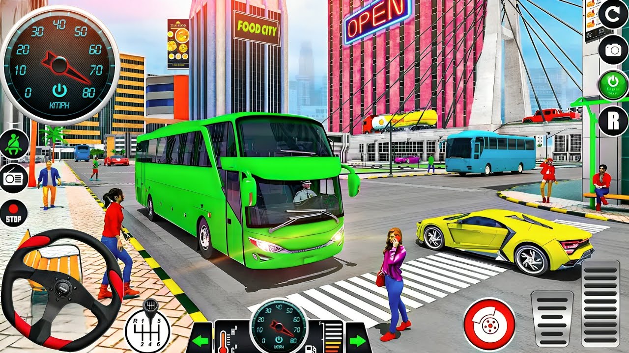 Coach Bus Simulator 3D - Real City Bus Driving Android GamePlay - YouTube