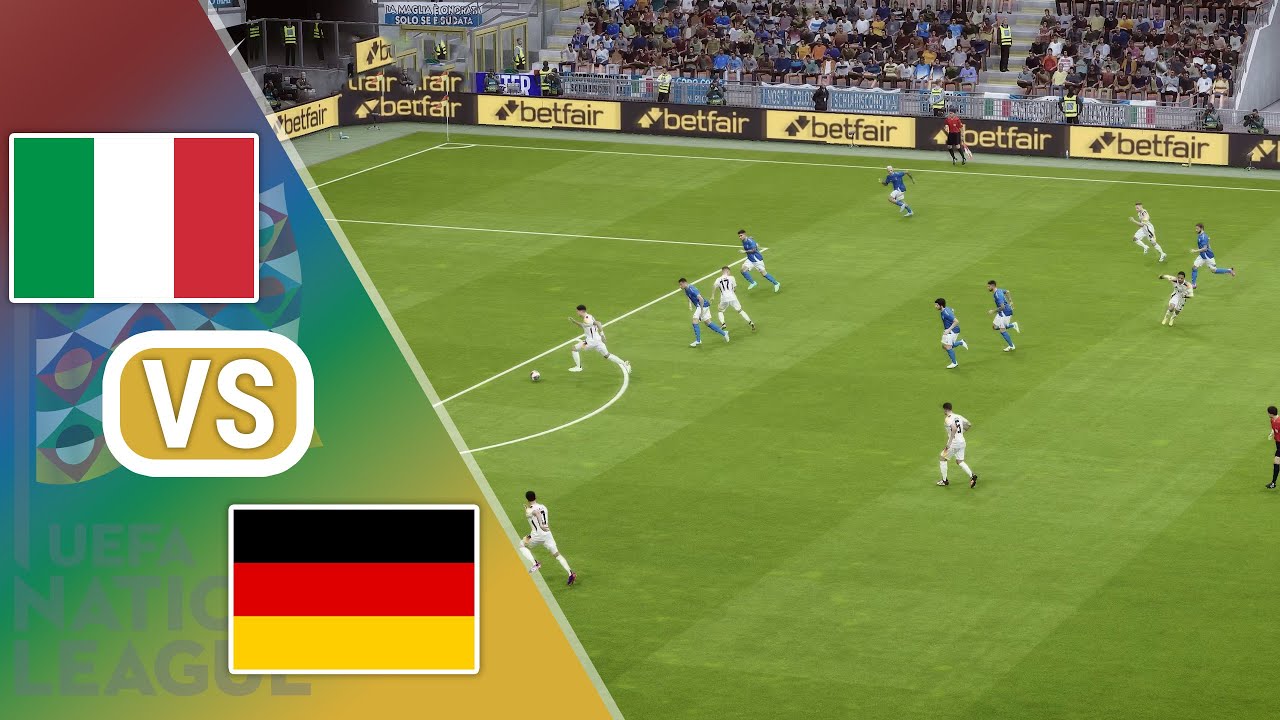 Italy vs Germany | UEFA Nations League Thriller! (FL25 Simulation AI VS ...