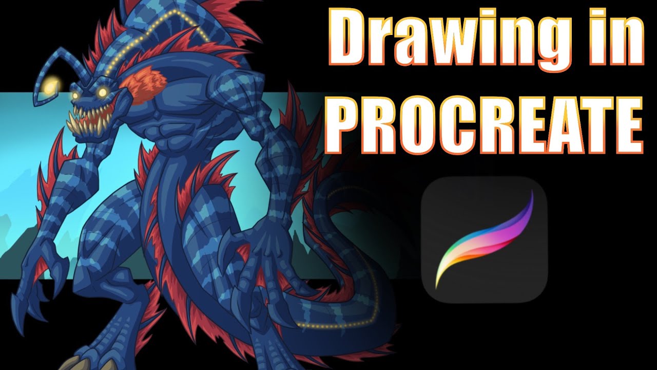 Designing Creatures in PROCREATE - Digital Art - Speed Drawing - YouTube