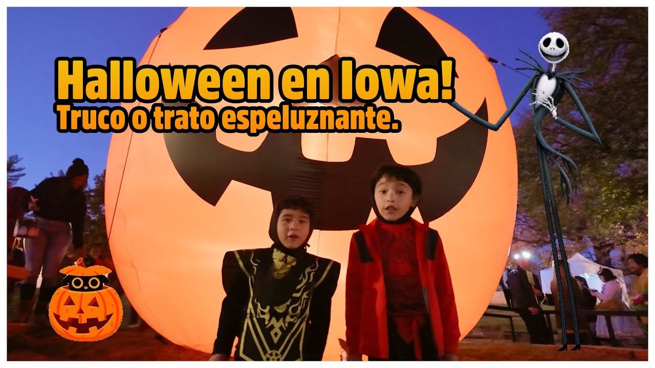 ¡Truco o trato en Iowa! / Halloween Trick or treating in the spookiest ...