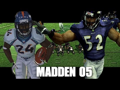 RAY LEWIS HIT STICKING EVERYONE - MADDEN 05 GAMEPLAY - RAVENS VS ...