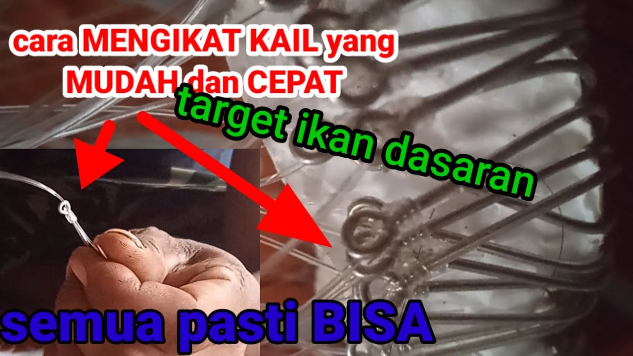 Cara ikat kail pancing rawai - YouTube