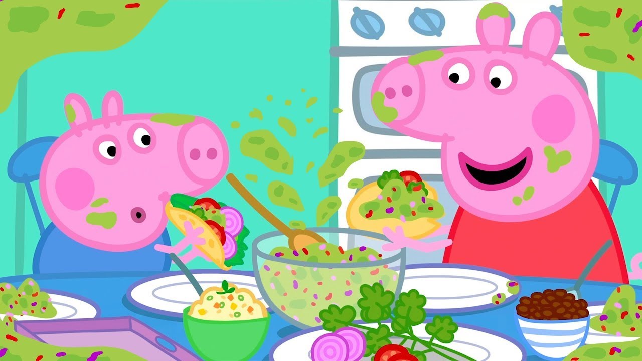 Peppa Pig Tales 🌮 Peppa Gets Messy Making Tacos 🌮 Peppa Pig Episodes ...