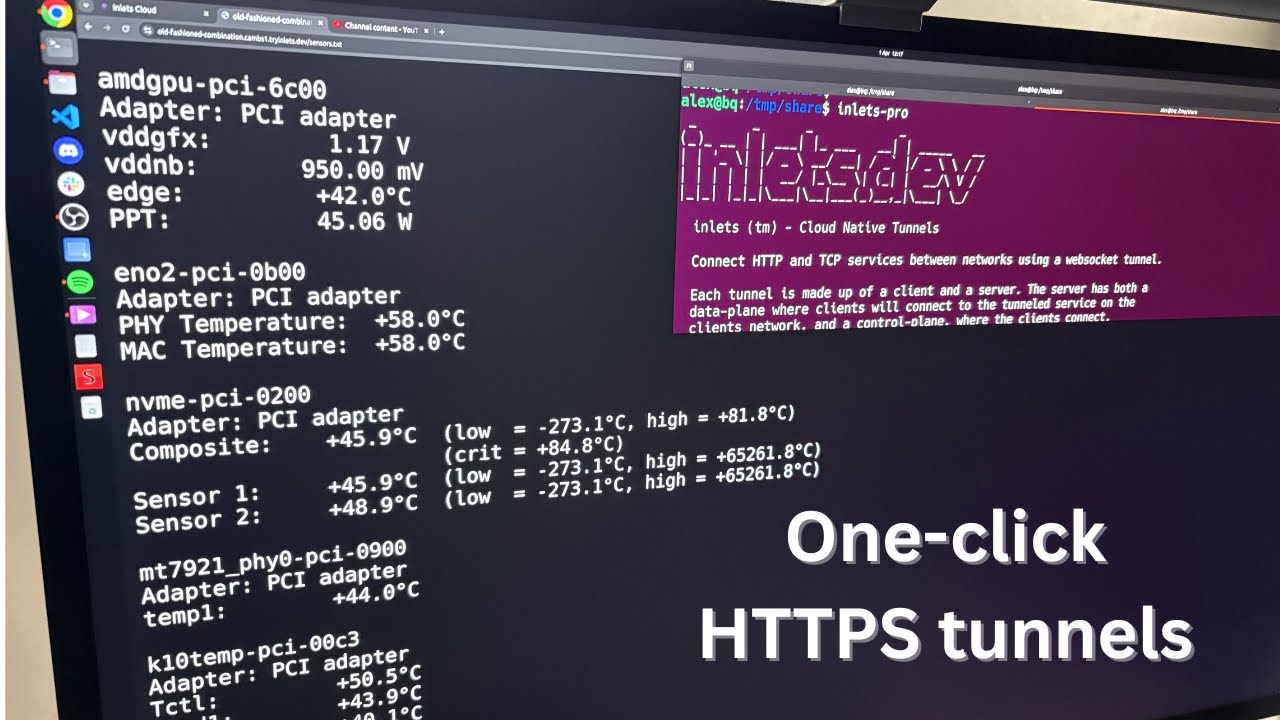 One-click HTTP to HTTPS tunnels with inlets cloud - YouTube