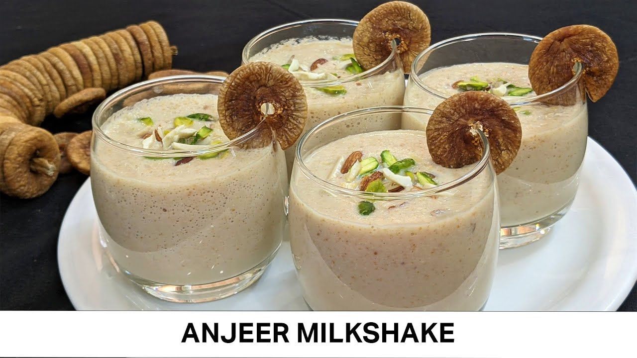 Anjeer Milkshake Recipe | Milkshake Recipe | Figs & Almonds Milkshake ...