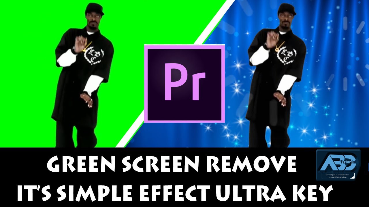 adobe premier pro green screen remove / ultra key - YouTube