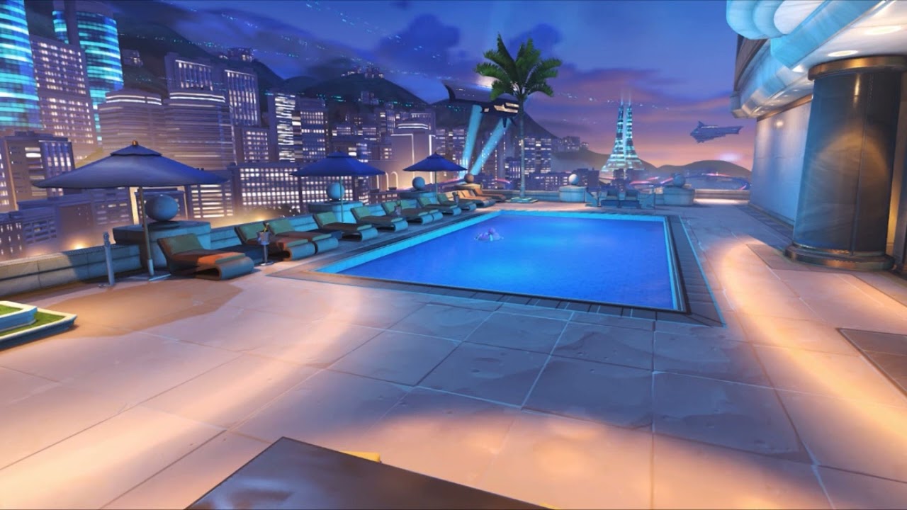 Overwatch 2 (Music) - Hotel Pool Area (Circuit Royal) - YouTube
