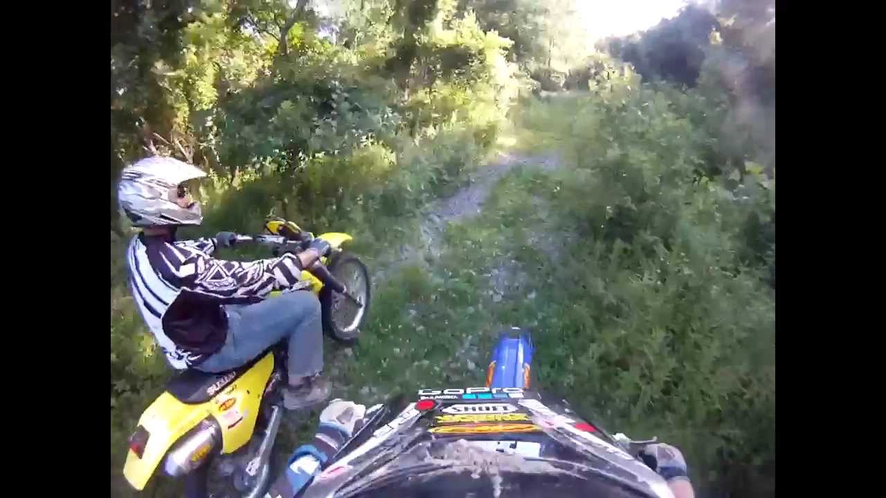 2006 yz250f and 2001 drz 250 woods riding - YouTube
